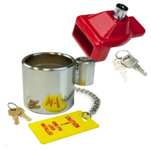 vulcan trailer security bundle | king pin lock and glad hand lock - protects any rv, equipment or class 8 trailer