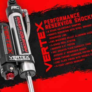 Rough Country 6" Rear Vertex Reservoir Shocks for 2007-2021 Tundra - 699013