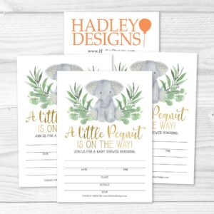 25 Elephant Baby Shower Invitations Gender Neutral Shower - Gender Neutral Baby Shower Safari Baby Shower Invitations For Boy, Jungle Baby Shower Invites Gender Neutral Baby Sprinkle Invitations Girl