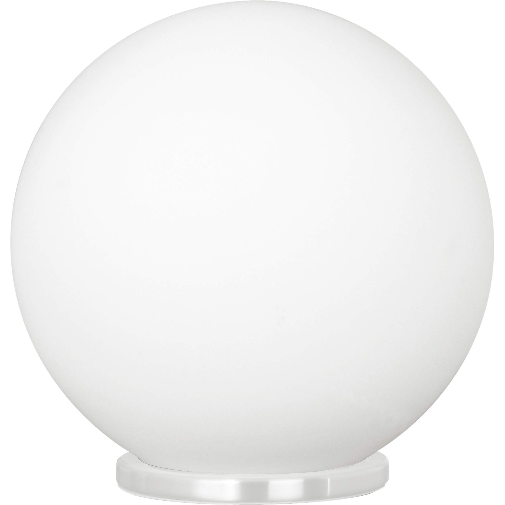 EGLO Rondo Collection 8-Inch Round Table Lamp with Glass Ball Shade for Living Room, Bedroom, Dorm, and Office, 60W, White/Frosted Opal