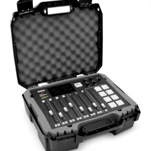 CASEMATIX Podcast Equipment Hard Case Compatible With RodeCaster Pro, Podcasting Microphone and Podmic Audio Mixer Accessories - Impact Absorbing Padded Foam Protection