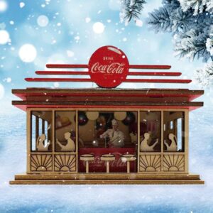 ginger cottages coca-cola cottage - soda shop ornaments for christmas tree