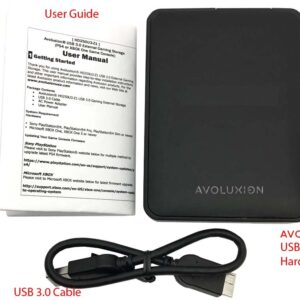 Avolusion X1 1TB USB 3.0 Portable External Gaming Hard Drive (for PS4, Pre-Formatted) HD250U3-X1-1TB-PS - 2 Year Warranty