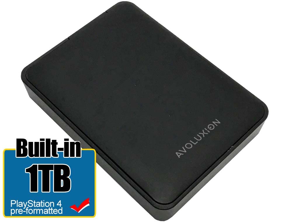 Avolusion X1 1TB USB 3.0 Portable External Gaming Hard Drive (for PS4, Pre-Formatted) HD250U3-X1-1TB-PS - 2 Year Warranty