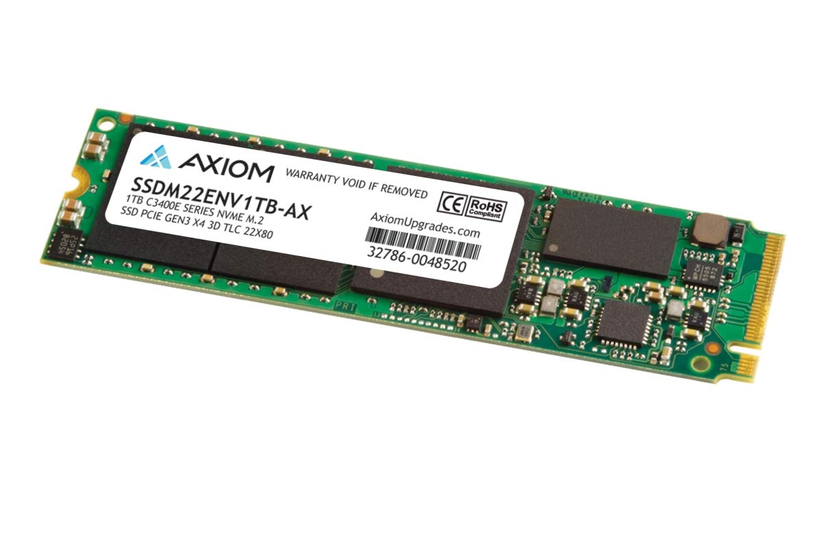 Axiom SSDM22ENV1TB-AX C3400e Series - Solid State Drive - encrypted - 1 TB - Internal - M.2 2280 - PCI Express 3.0 x4 (NVMe) - AES - Self-Encrypting Drive (SED), TCG Opal Encryption 2.0