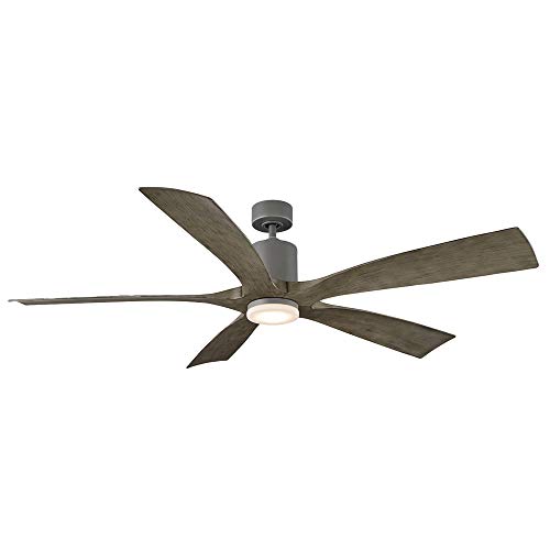 Modern Forms FR-W1811-70-GH/WG Aviator Indoor or Outdoor Smart Home Ceiling Fan with Wall Control, 70in Blade Span, Graphi...