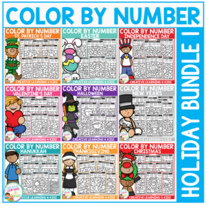 color by number holiday bundle 1