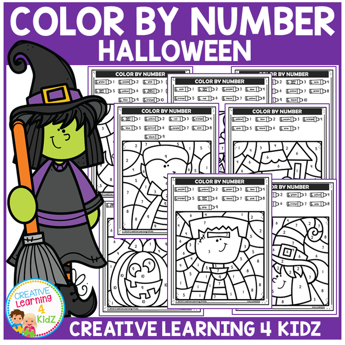 Color By Number Halloween