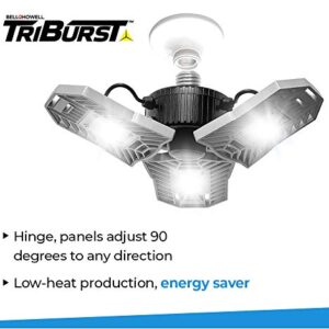 TRIBURST Aluminum LED Garage Lights 6500K 4000 Lumen – Adjustable Ceiling Lights, Ultra Bright Lighting with 144 Bulbs and Multi-Directional Triple Panel for Indoor, Bedroom, Living Room