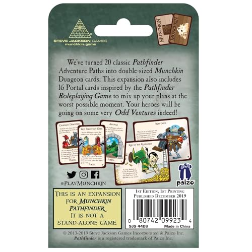 Steve Jackson Games Munchkin Pathfinder 3 Odd Ventures , Green