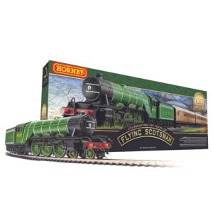 hornby the flying scotsman a1class 4472 oo electric model train set ho track with us power supply r1255m , green