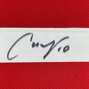 Framed Autographed/Signed Carli Lloyd 33x42 Red Soccer Team USA World Cup Jersey JSA COA