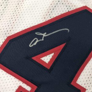 Framed Autographed/Signed Allen Iverson 33x42 United States USA White Olympics Basketball Jersey JSA COA