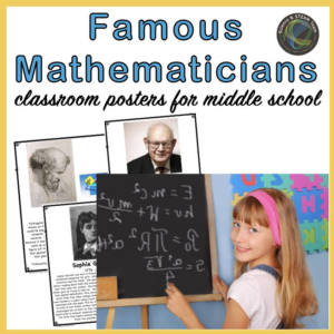 math classroom posters: famous mathematicians