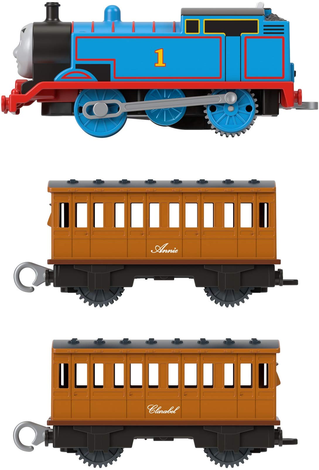 Thomas & Friends Motorized Toy Train with Battery-Powered Thomas Engine and Annie and Clarabel Passenger Cars for Unisex Children