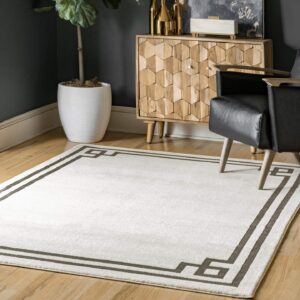 nuloom imani border area rug, 8' x 10', beige