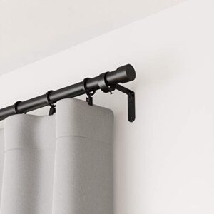 Umbra Cappa 1-Inch Curtain Rod, Includes 2 Matching Finials, Brackets & Hardware, 120 to 180-Inches, Black