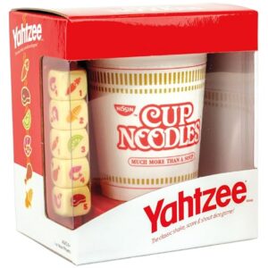 USAOPOLY YAHTZEE Cup Noodles | Collectible Yahtzee Game Made to Look Like Iconic Ramen Meal with Custom Dice | Travel Yahtzee Game & Dice Game