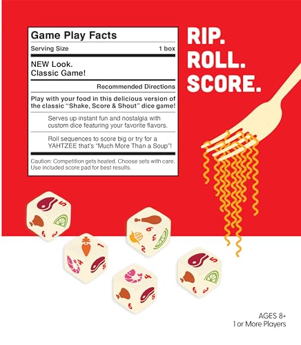 USAOPOLY YAHTZEE Cup Noodles | Collectible Yahtzee Game Made to Look Like Iconic Ramen Meal with Custom Dice | Travel Yahtzee Game & Dice Game