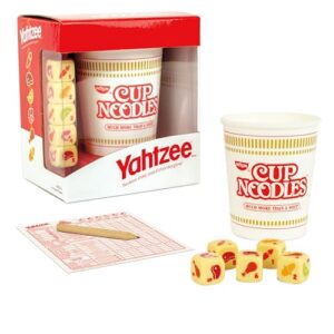 USAOPOLY YAHTZEE Cup Noodles | Collectible Yahtzee Game Made to Look Like Iconic Ramen Meal with Custom Dice | Travel Yahtzee Game & Dice Game