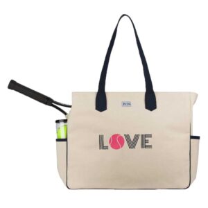 ame & lulu pink love all ladies tennis court bag