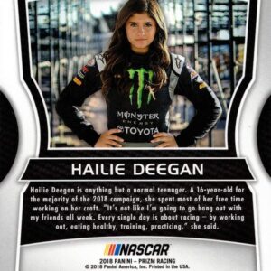 2018 Panini Prizm NASCAR Racing #30 Hailie Deegan Rookie Card