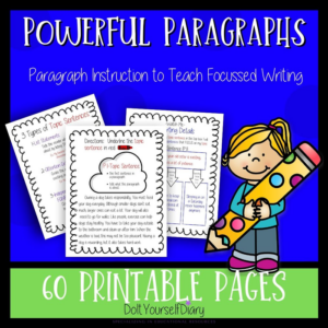 powerful paragraphs worksheet packet: a 60 page packet to teach focused, clear paragraphs from beginning to end