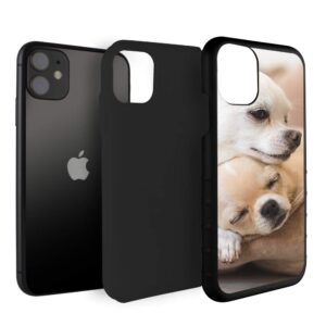 Guard Dog Custom iPhone 11 Cases - Personalized - Make Your Own Protective Hybrid Phone Case (Black, Black)