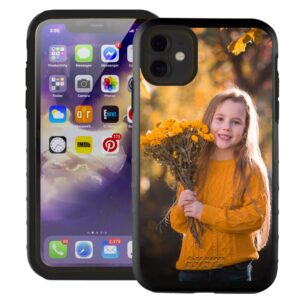 Guard Dog Custom iPhone 11 Cases - Personalized - Make Your Own Protective Hybrid Phone Case (Black, Black)