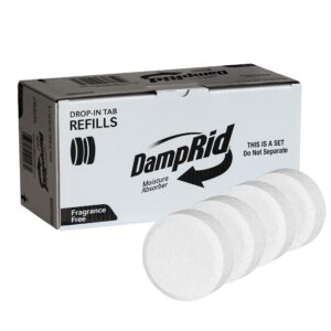 damprid fragrance free drop 4 pack-15.8 oz. refill tabs-moisture absorber, from numerous environments and remove foul odors