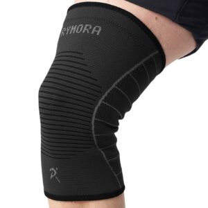 rymora knee support brace compression sleeves, orthopedic brace for men and women for ligament injury, joint pain relief, running, arthritis, acl, mcl, sport (xl, black, 1)