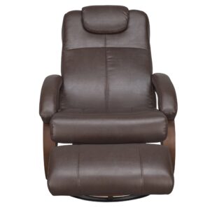 RecPro Charles 28" RV Euro Chair Recliner Modern Design RV Furniture (2, Mahogany)