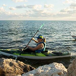 Pelican Symbiosa Kayak Paddle - Adjustable Fiberglass Shaft with Nylon Blades - Lightweight, Perfect for Kayaking - 90.5 to 94.5 in - Light Teal