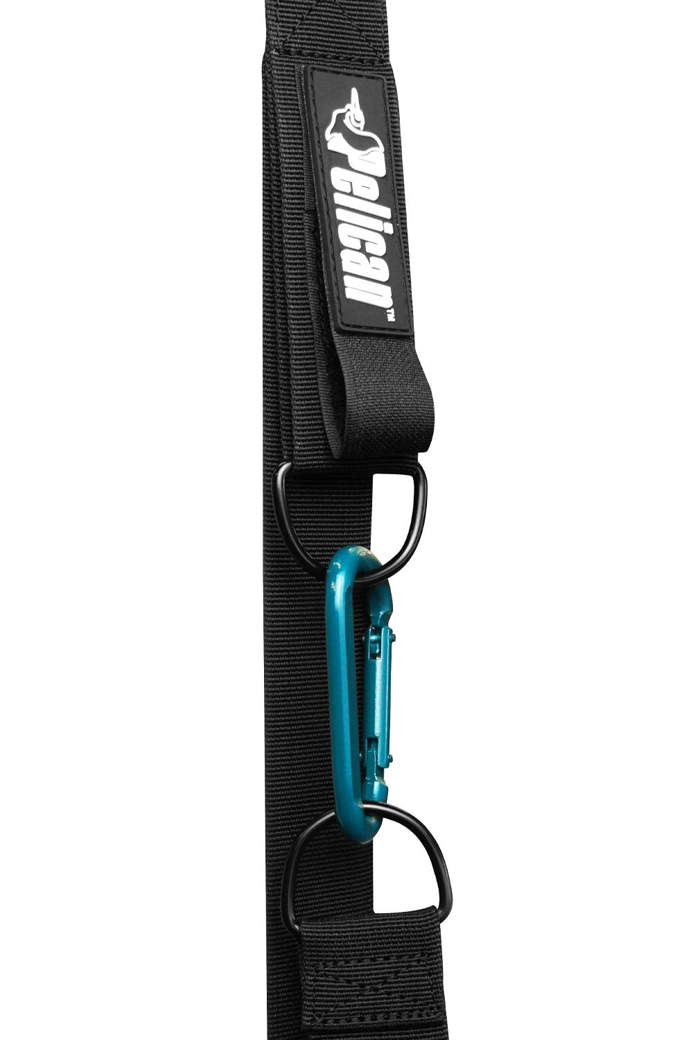 Pelican Double Kayak Storage Strap System - for Indoor and Outdoor Kayak and SUP Paddle Board Hangers - Comes with Paddle Clips - Black/Turquoise