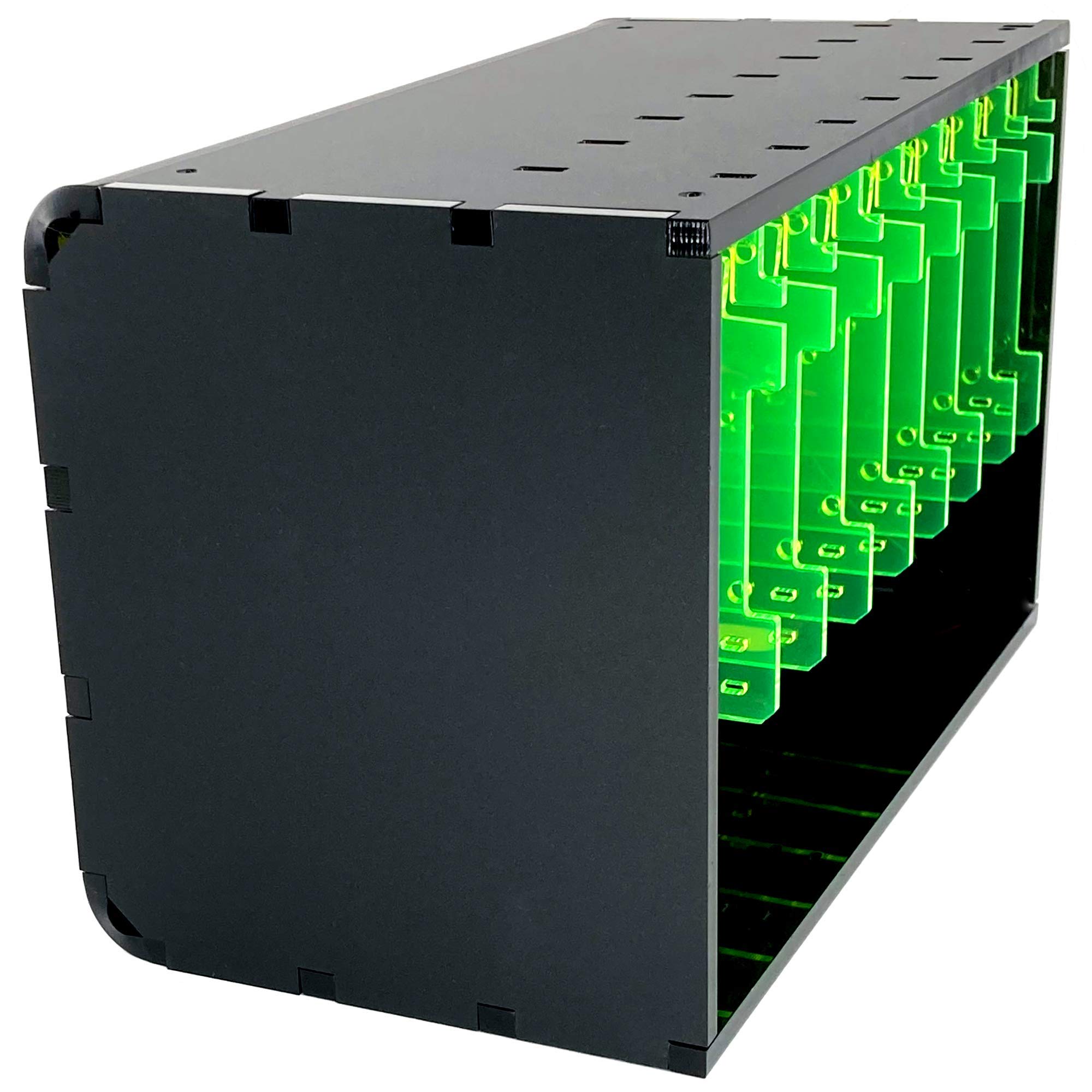 Cluster Case for Raspberry Pi5/Pi4/Pi3 and Other Single Board Computers | Cloudlet Case - Black Lime