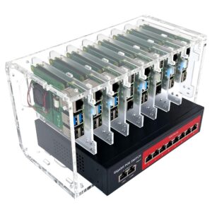 Cluster Case for Raspberry Pi5/Pi4/Pi3 and Other Single Board Computers | Cloudlet Case - Black Lime