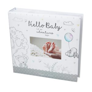 widdle celebrations baby first photo album 4x6'' 200 photos memo white unisex birthday christening