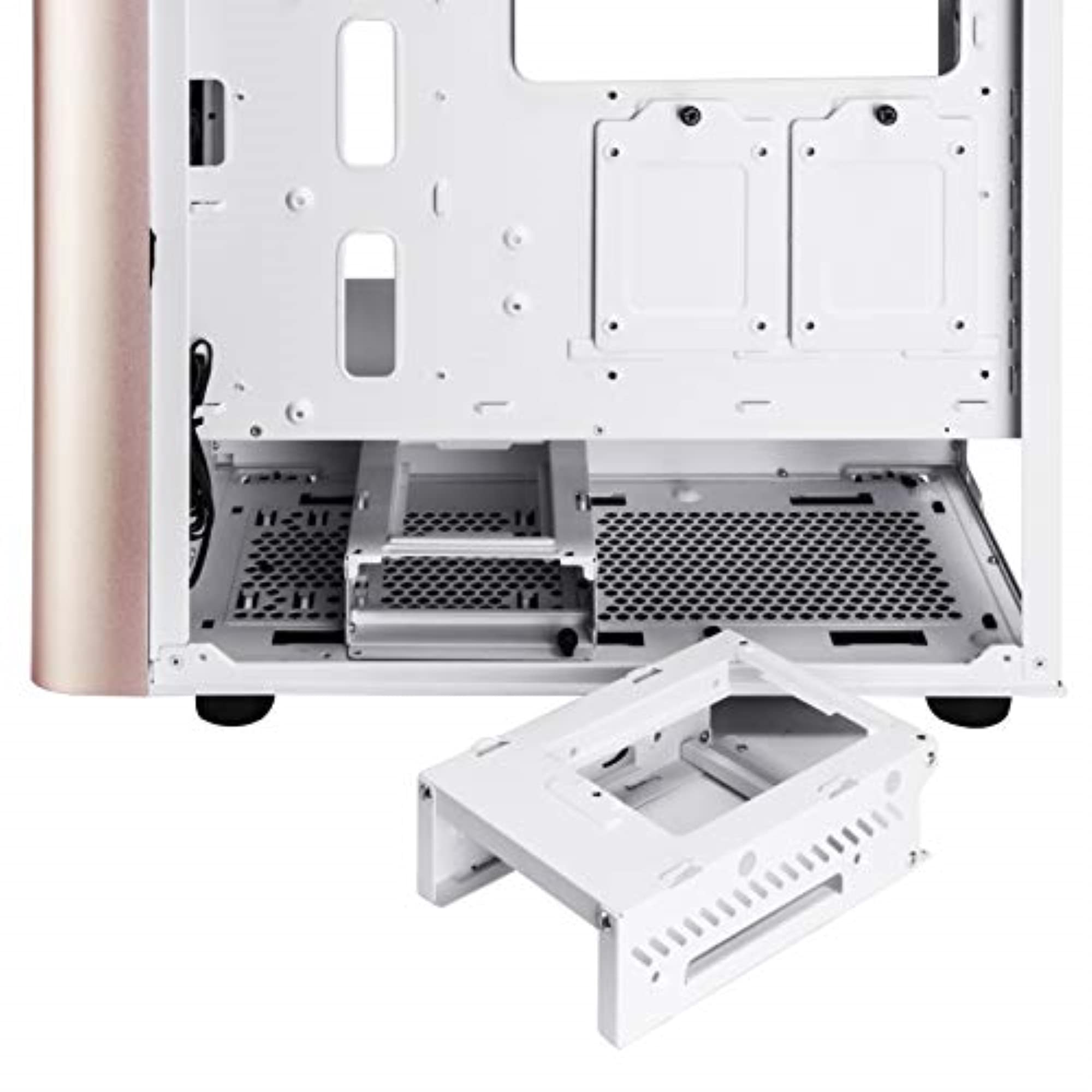 Silverstone Technology SETA A1 Rose Gold on White Premium ATX/Micro-ATX Case with Temperd Glass - SEA1GW-G