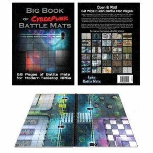 loke giant book of cyberpunk battle mats , red