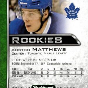 2016-17 Upper Deck Parkhurst Hockey #370 Auston Matthews Rookie Card