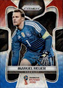 2018 panini prizm world cup red and blue wave prizms #87 manuel neuer germany soccer card