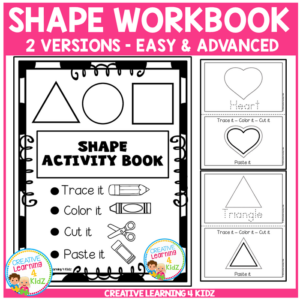 fine motor skills shape activity book