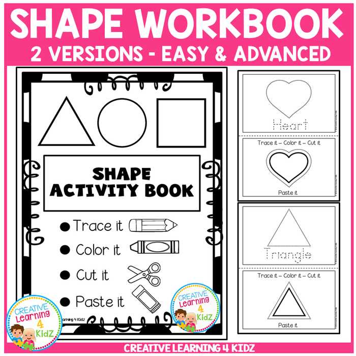 Fine Motor Skills Shape Activity Book