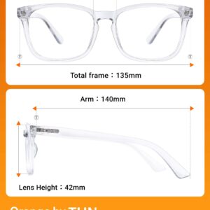 TIJN 2 Pack Blue Light Blocking Glasses, Computer Reading/Gaming/TV/Phones Glasses for Women Men,Anti Eyestrain & UV Glare