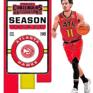 2019-20 Panini Contenders Season Ticket #1 Trae Young Atlanta Hawks NBA Basketball Trading Card