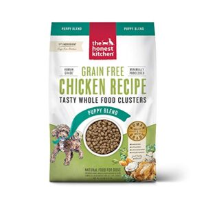 the honest kitchen whole food clusters puppy grain free chicken dry dog food, 20 lb bag