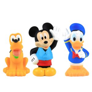 Disney Junior Mickey Mouse Bath Toy Set, Includes Mickey Mouse, Donald Duck, and Pluto Water Toys, Kids Toys for Ages 3 Up by Just Play