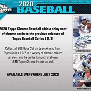 2020 Topps Chrome Baseball Blaster Box (7 Packs/4 Cards 1 Pack of Sepia Refractors)