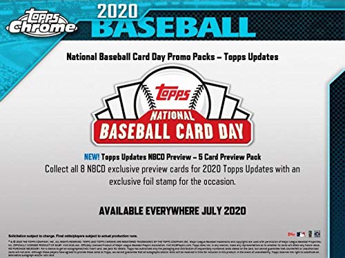 2020 Topps Chrome Baseball Blaster Box (7 Packs/4 Cards 1 Pack of Sepia Refractors)