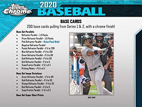 2020 Topps Chrome Baseball Blaster Box (7 Packs/4 Cards 1 Pack of Sepia Refractors)